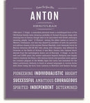 Anton | Name Art Print – Name Stories
