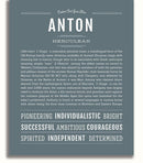 Anton | Name Art Print – Name Stories
