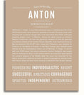 Anton | Name Art Print – Name Stories