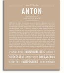 Anton | Name Art Print – Name Stories