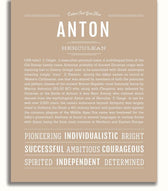 Anton | Name Art Print – Name Stories