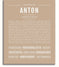 Anton | Name Art Print – Name Stories