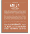 Anton | Name Art Print – Name Stories