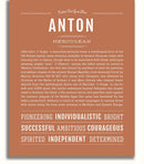 Anton | Name Art Print – Name Stories