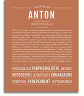 Anton | Name Art Print – Name Stories