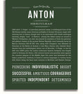Anton | Name Art Print – Name Stories