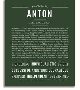Anton | Name Art Print – Name Stories