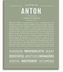 Anton | Name Art Print – Name Stories