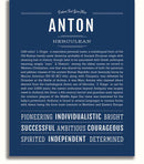 Anton | Name Art Print – Name Stories