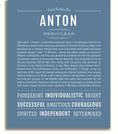 Anton | Name Art Print – Name Stories