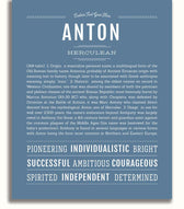 Anton | Name Art Print – Name Stories