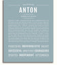 Anton Personalized Name Meaning Art Prints – Name Stories