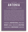 Antonia Personalized Name Meaning Art Prints – Name Stories