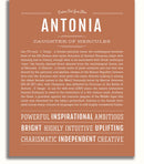 Antonia | Name Art Print – Name Stories