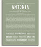 Antonia Personalized Name Meaning Art Prints – Name Stories
