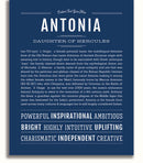 Antonia | Name Art Print – Name Stories