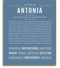 Antonia | Name Art Print – Name Stories