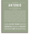 Antonio | Name Art Print – Name Stories