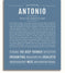 Antonio | Name Art Print – Name Stories