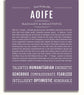Aoife Personalized Name Meaning Art Prints – Name Stories