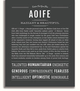 Aoife | Name Art Print – Name Stories