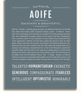 Aoife Personalized Name Meaning Art Prints – Name Stories