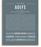 Aoife | Name Art Print - Personalized Custom Gifts – Name Stories