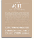 Aoife | Name Art Print – Name Stories