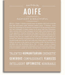 Aoife | Name Art Print – Name Stories