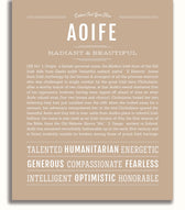 Aoife | Name Art Print – Name Stories