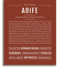 Aoife | Name Art Print – Name Stories