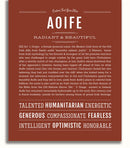 Aoife | Name Art Print – Name Stories