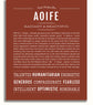 Aoife Personalized Name Meaning Art Prints – Name Stories