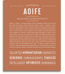 Aoife | Name Art Print – Name Stories