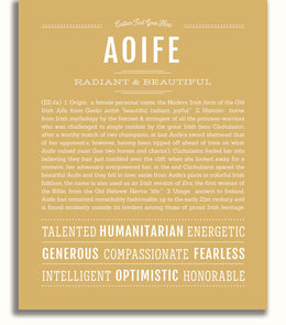 Aoife | Name Art Print – Name Stories