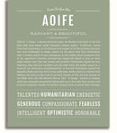 Aoife | Name Art Print – Name Stories