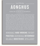 Aonghus | Name Art Print – Name Stories