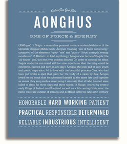 Aonghus | Name Art Print – Name Stories