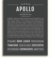 Apollo | Name Art Print – Name Stories