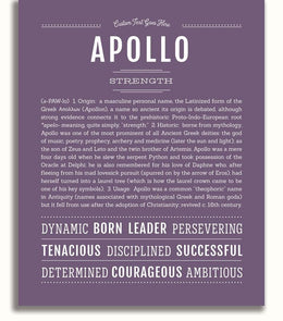 Apollo | Name Art Print – Name Stories