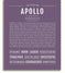 Apollo | Name Art Print – Name Stories