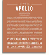 Apollo | Name Art Print – Name Stories