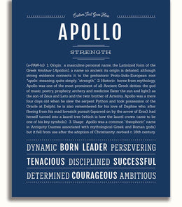 Apollo | Name Art Print – Name Stories