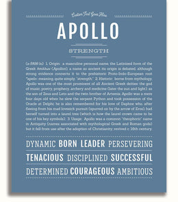 Apollo | Name Art Print – Name Stories