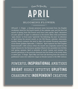 April | Name Art Print – Name Stories