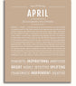April Personalized Name Meaning Art Prints – Name Stories