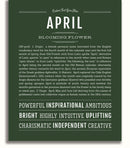April | Name Art Print – Name Stories