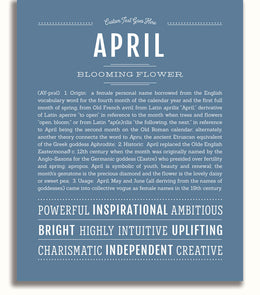 April | Name Art Print – Name Stories