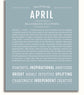 April | Name Art Print – Name Stories
