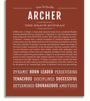 Archer Personalized Name Meaning Art Prints – Name Stories